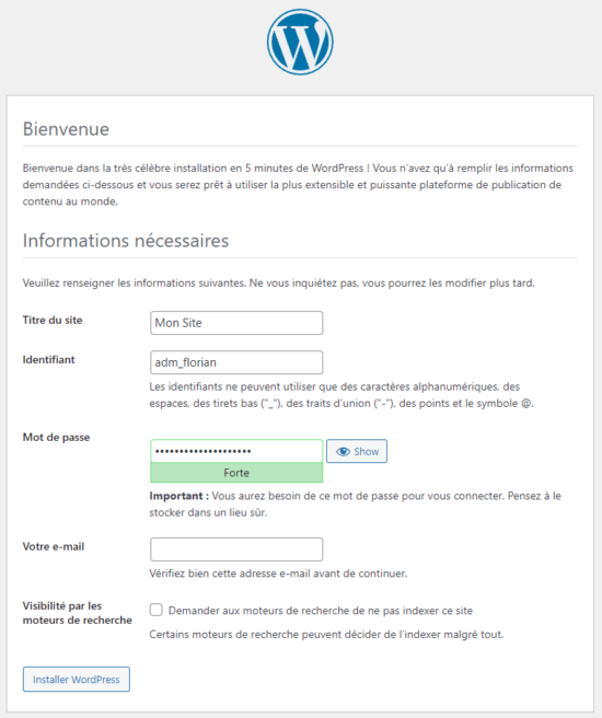 Installation de WordPress sur serveur Linux - Tutoriel