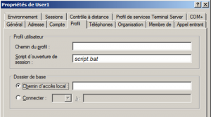 Script de connexion avec net use et un Active Directory