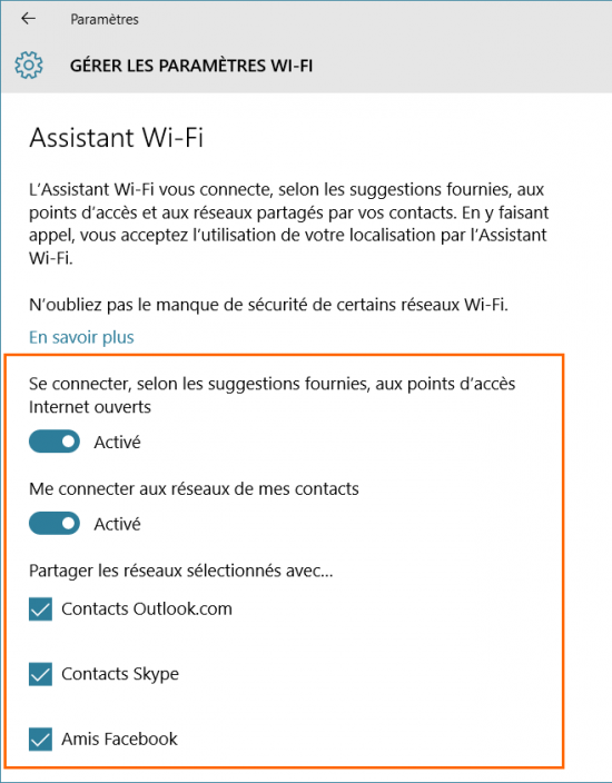 Windows 10 : Configurer Wi-Fi Sense | Windows Client | IT-Connect
