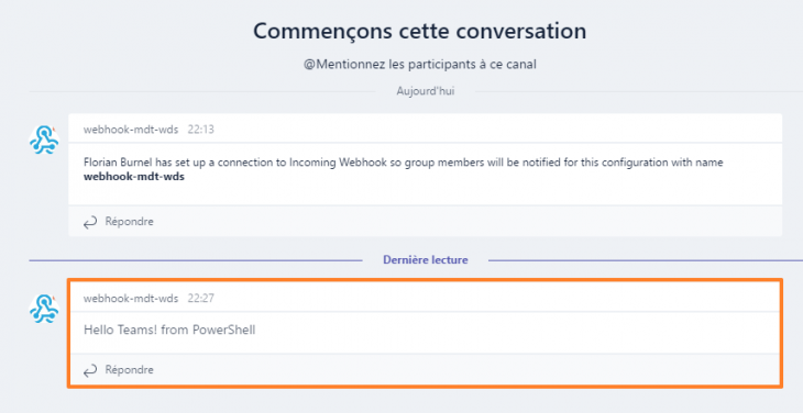 Microsoft Teams Publier Un Message Via Powershell Et Webhook Astuces It Connect
