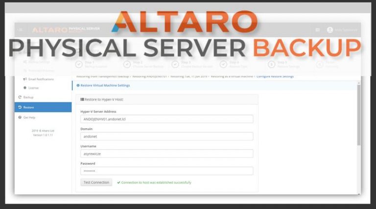 ALTARO Physical Server Backup : la sauvegarde de serveurs physiques ...