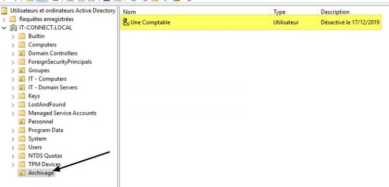 Active Directory Gestion Des Comptes Inactifs Active Directory It Connect