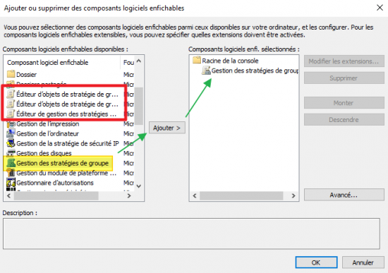 La console GPMC - Group Policy Management Console