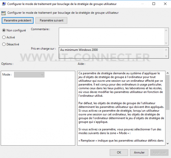 GPO et Loopback processing (traitement par boucle de rappel)