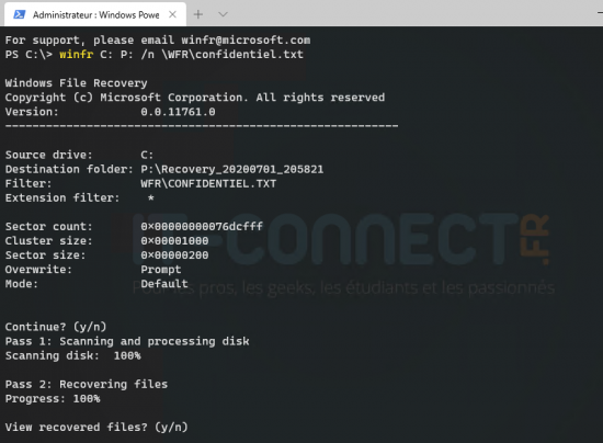 Comment utiliser Windows File Recovery ? | IT-Connect
