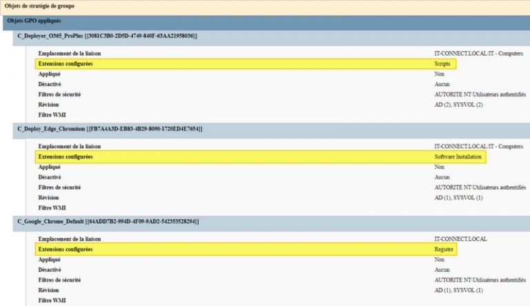 Utiliser gpresult pour le dépannage et diagnostic de GPO