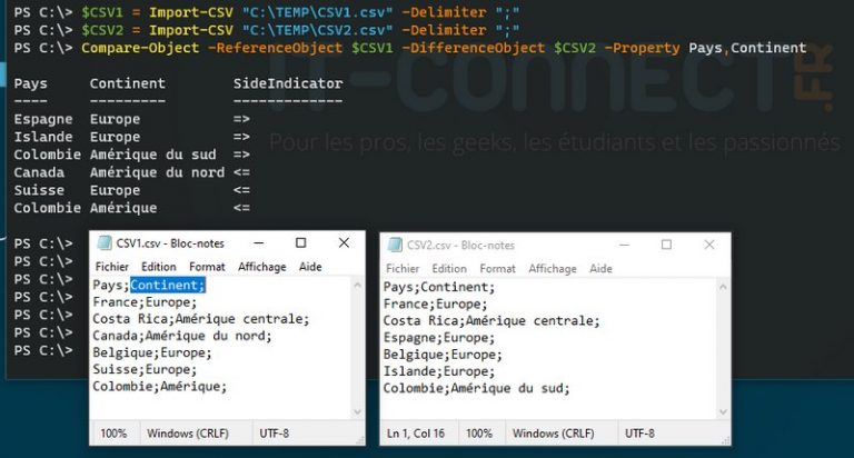 PowerShell - Comparer des objets avec Compare-Object
