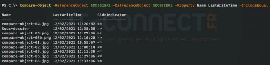 PowerShell - Comparer des objets avec Compare-Object