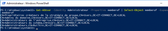 Récupérer des informations sur les utilisateurs avec PowerShell