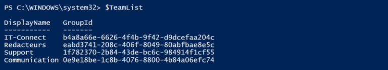 Comment générer un rapport des équipes Teams avec PowerShell ? | IT-Connect