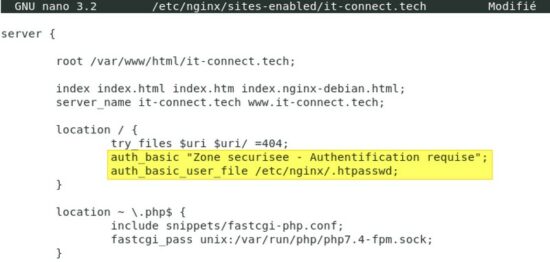 Nginx : comment configurer l’authentification HTTP basique ? | IT-Connect
