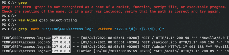 PowerShell grep (Select-String) : rechercher des chaînes de caractères