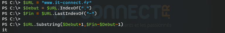 PowerShell : manipuler les chaînes de caractères avec IndexOf et LastIndexOf | IT-Connect