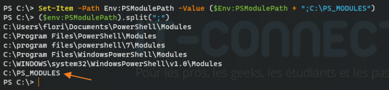 PowerShell et les variables d'environnement