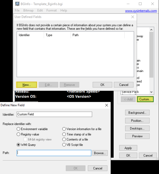 Configuration Bginfo : afficher des infos systèmes sur le bureau de ...