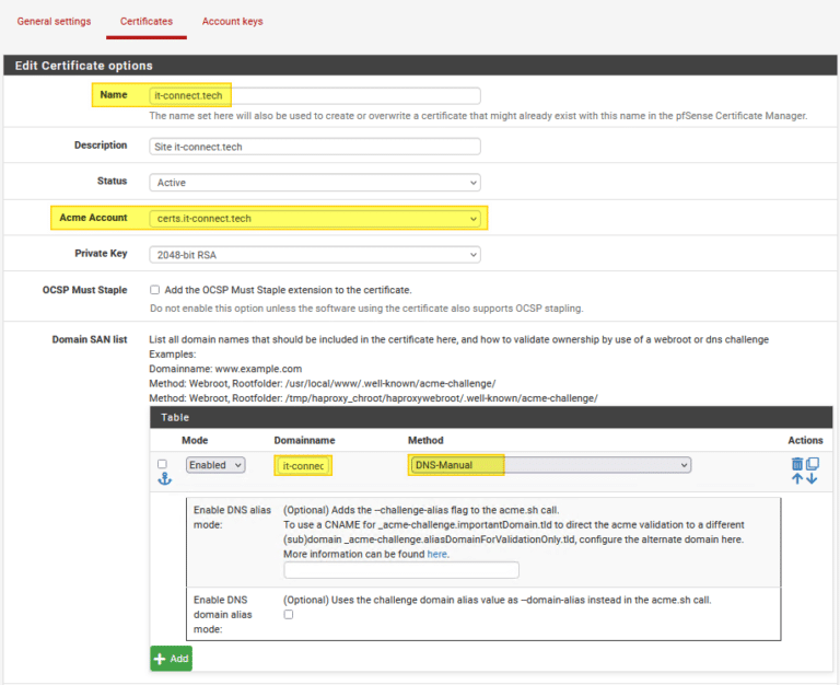 PfSense : reverse proxy HTTPS avec HAProxy et ACME (Let’s Encrypt) | IT-Connect