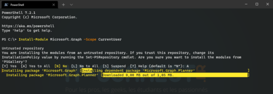 PowerShell : comment se connecter à Microsoft Graph API