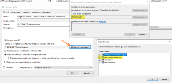 Active Directory : utiliser un gMSA dans une tâche planifiée