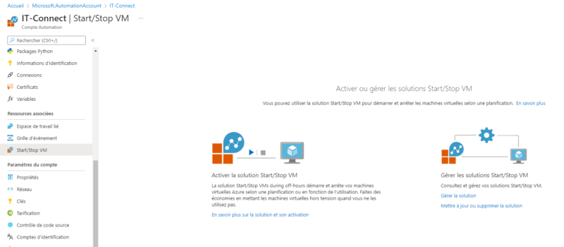 Comment démarrer une VM Azure avec Azure Automation
