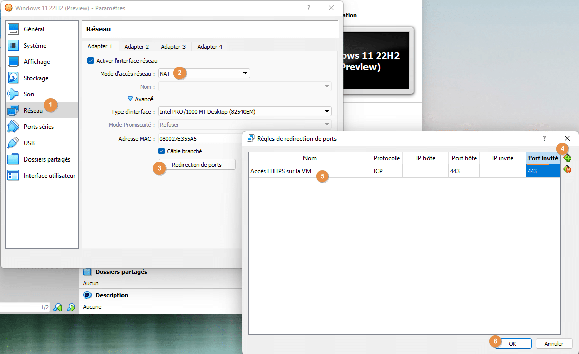 Types de réseaux VirtualBox : NAT, pont, host-only, etc.
