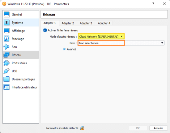 Types de réseaux VirtualBox : NAT, pont, host-only, etc.