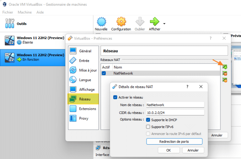 Types de réseaux VirtualBox : NAT, pont, host-only, etc.
