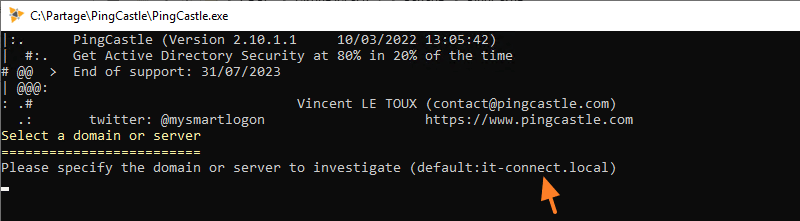 PingCastle, un outil pour auditer son Active Directory