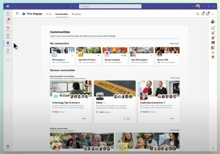 Communautés : Microsoft Teams va accueillir Viva Engage
