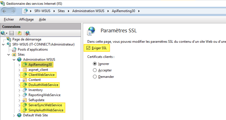 WSUS : comment chiffrer les connexions avec le HTTPS