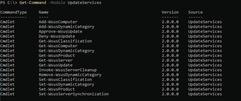 Administration d'un serveur WSUS avec PowerShell