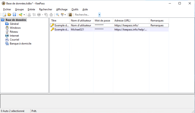 Gestionnaires de mots de passe : KeePass et KeePassXC