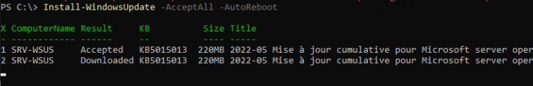 PSWindowsUpdate : un module PowerShell pour Windows Update