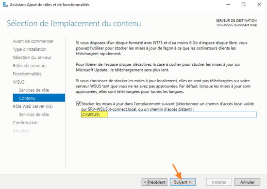 Installation de WSUS sur Windows Server 2022