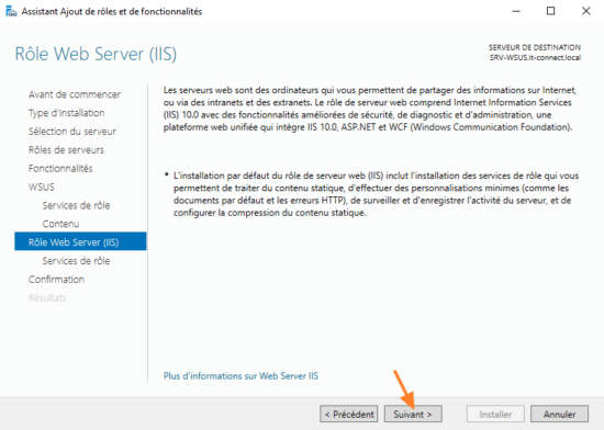 Installation de WSUS sur Windows Server 2022
