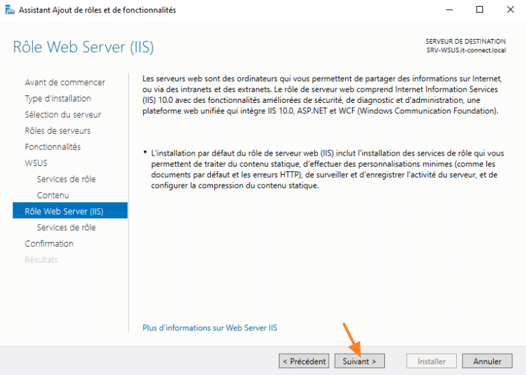 Installation de WSUS sur Windows Server 2022