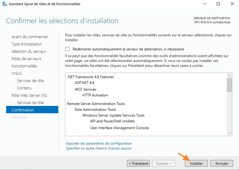 Installation de WSUS sur Windows Server 2022