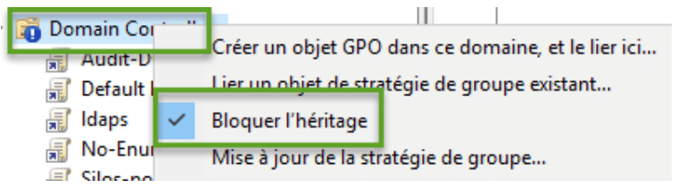 Active Directory : gestion des GPO sur l'OU Domain Controllers