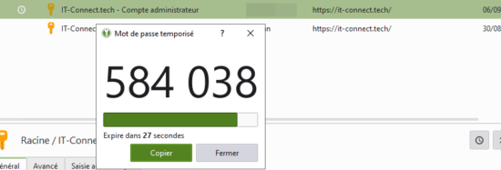 KeePassXC - Configurer le TOTP pour le MFA