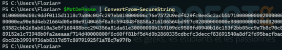 Chiffrer un mot de passe dans un script PowerShell