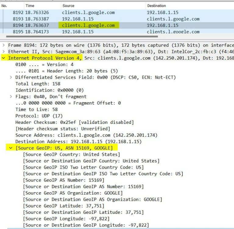 Wireshark : activer la géolocalisation des adresses IP