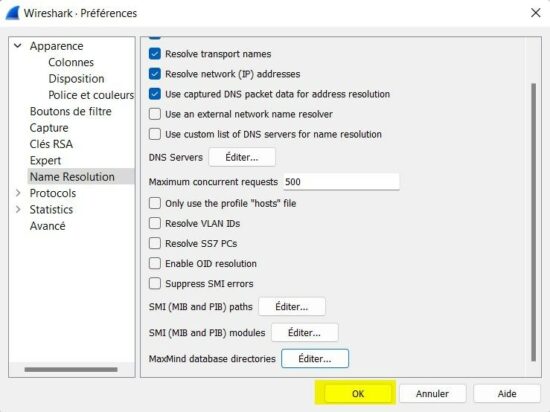 Wireshark : activer la géolocalisation des adresses IP