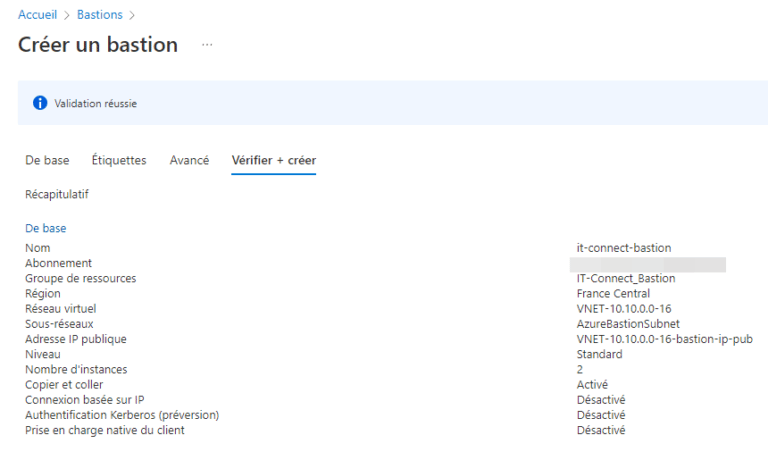 Comment mettre en place Azure Bastion étape par étape