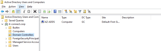 Azure - Déployer un contrôleur de domaine Active Directory