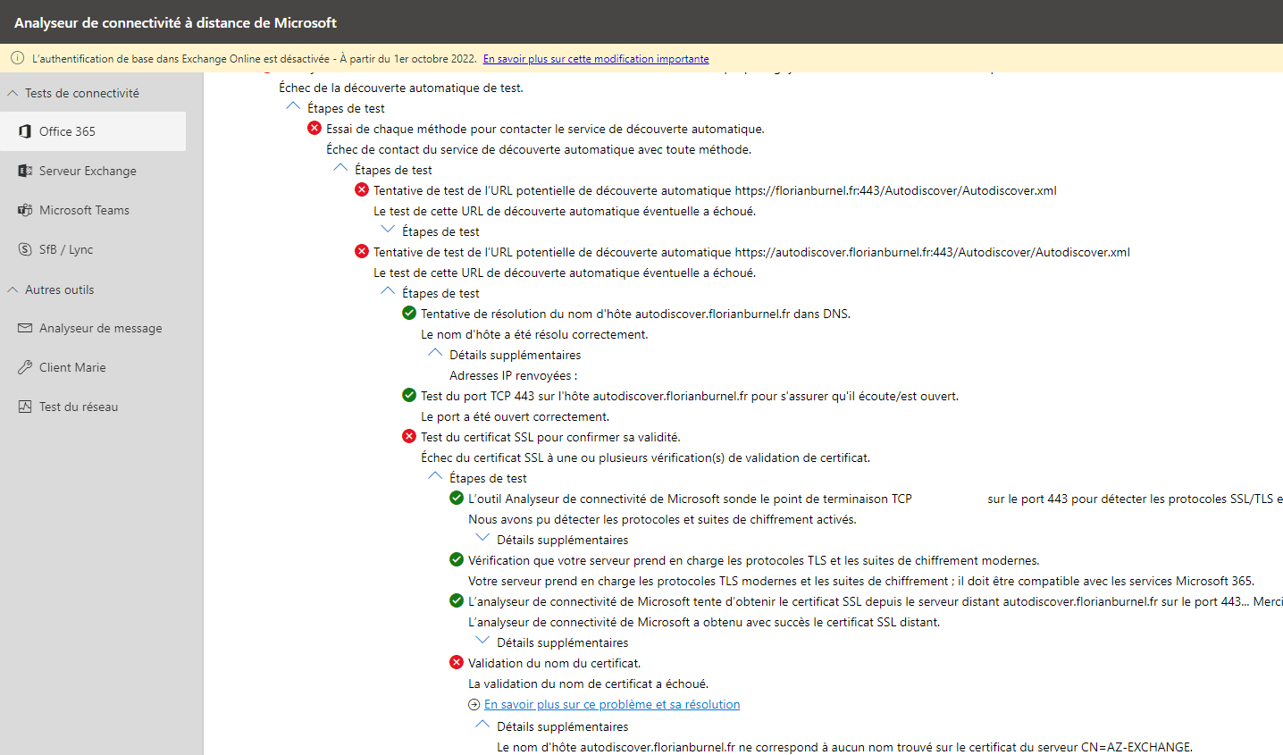 Exchange Server 2019 - Configuration de l'Autodiscover