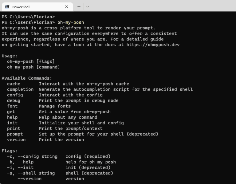 Oh My Posh, la solution pour un beau thème PowerShell