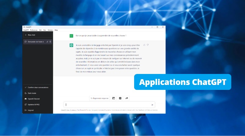 ChatGPT est disponible sur Windows, Linux et macOS