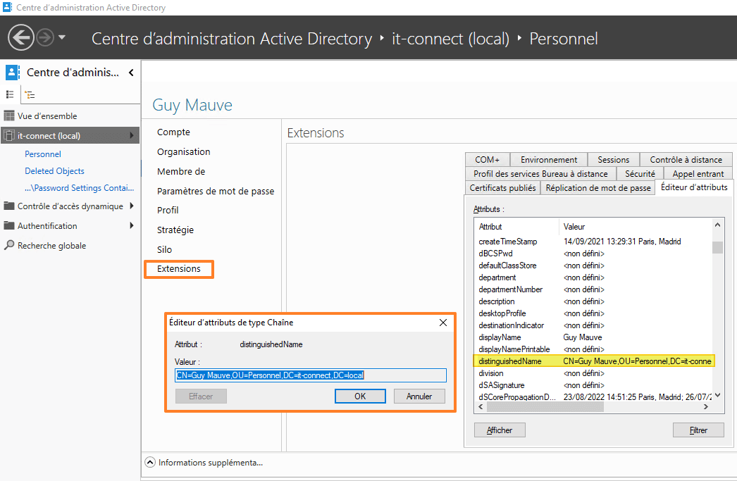 Active Directory - Récupérer le DistinguishedName d'un objet