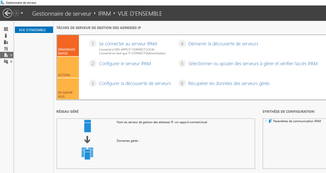 Installer et configurer IPAM sous Windows Server 2022