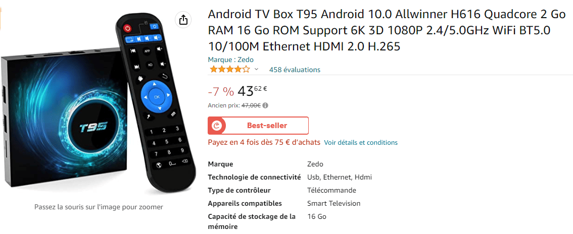 Disponible sur Amazon, cette box Android est infectée par un malware