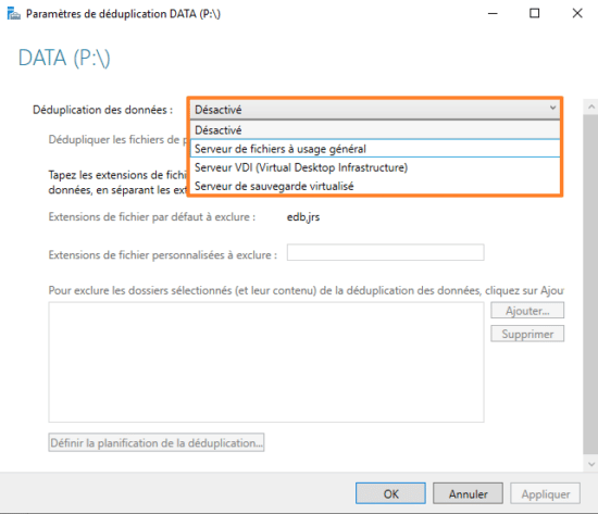 La déduplication sous Windows Server 2022